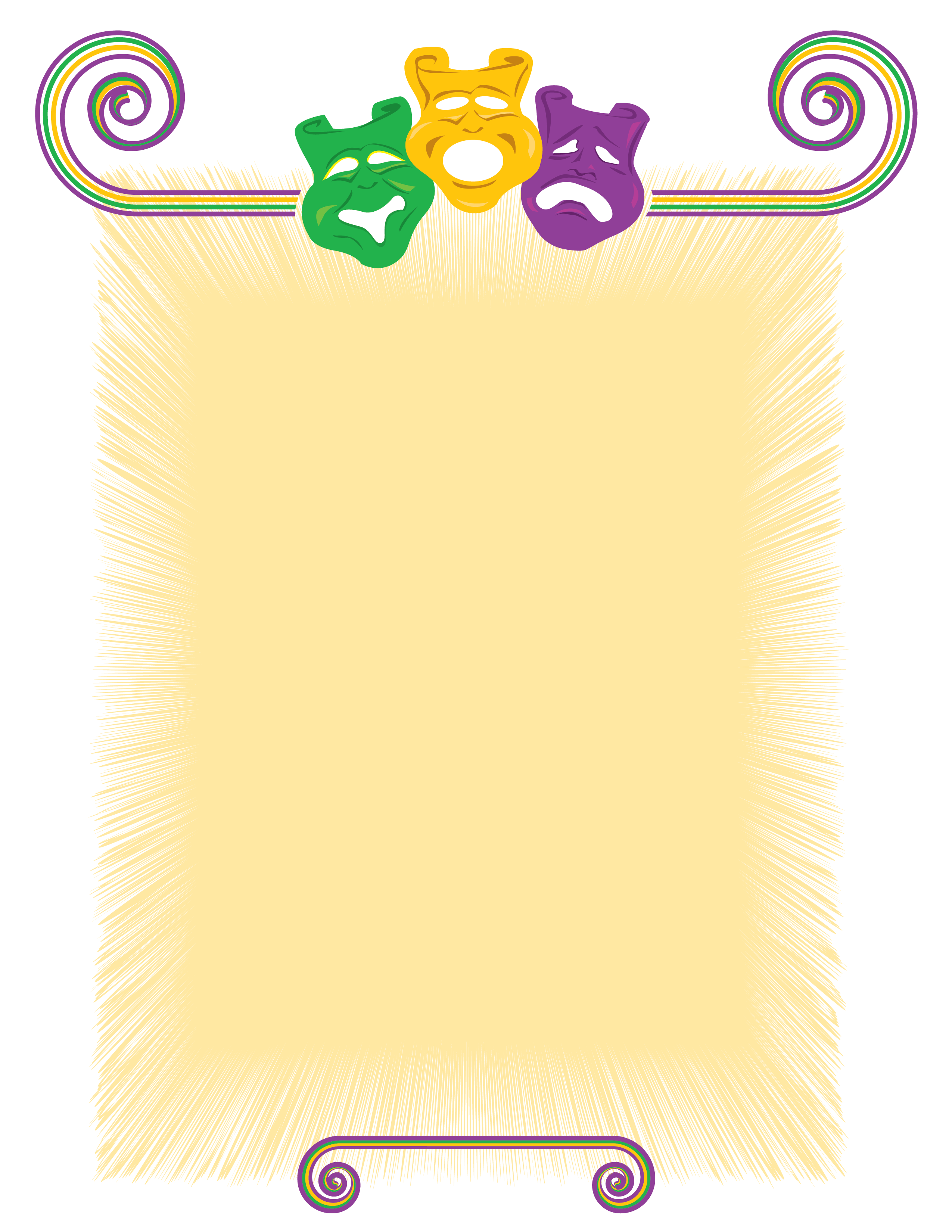 Mardi Gras Stationery - New Orleans Free Vector Clip Art